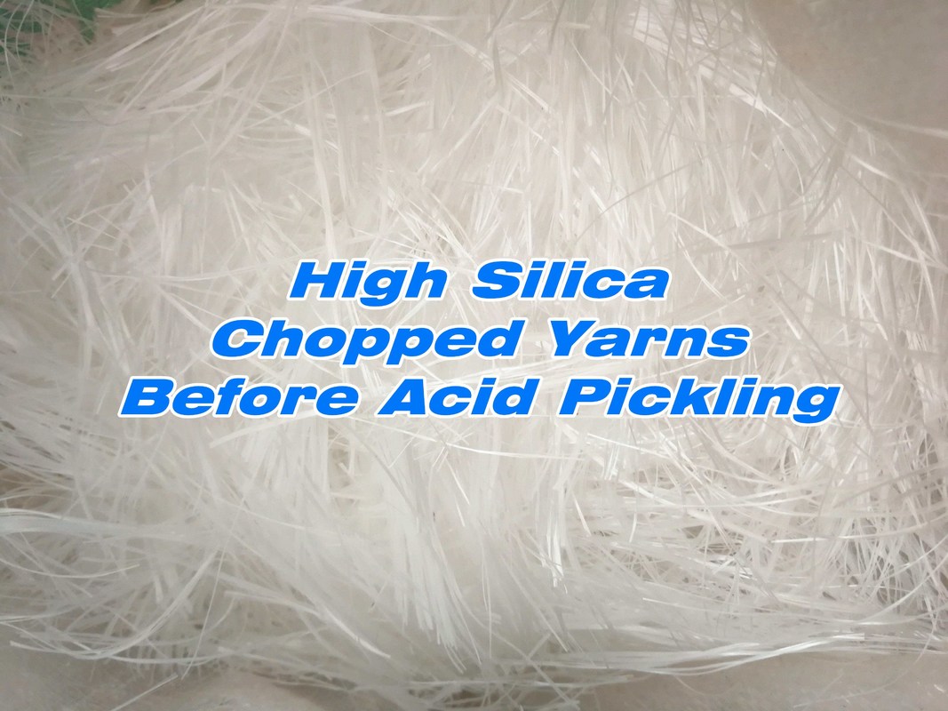 Stapled High Silica Glass Fiber Yarns